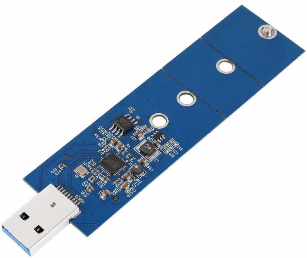 M.2 to USB Adapter for SSD with SATA M.2 SSD (B+M key) - USB 3.0 ...