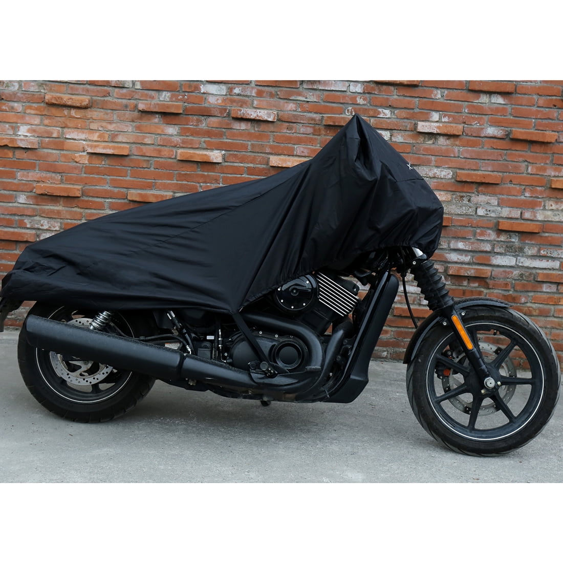 M 210T Half Motorcycle Cover Waterproof Outdoor Motorbike All-Weather ...