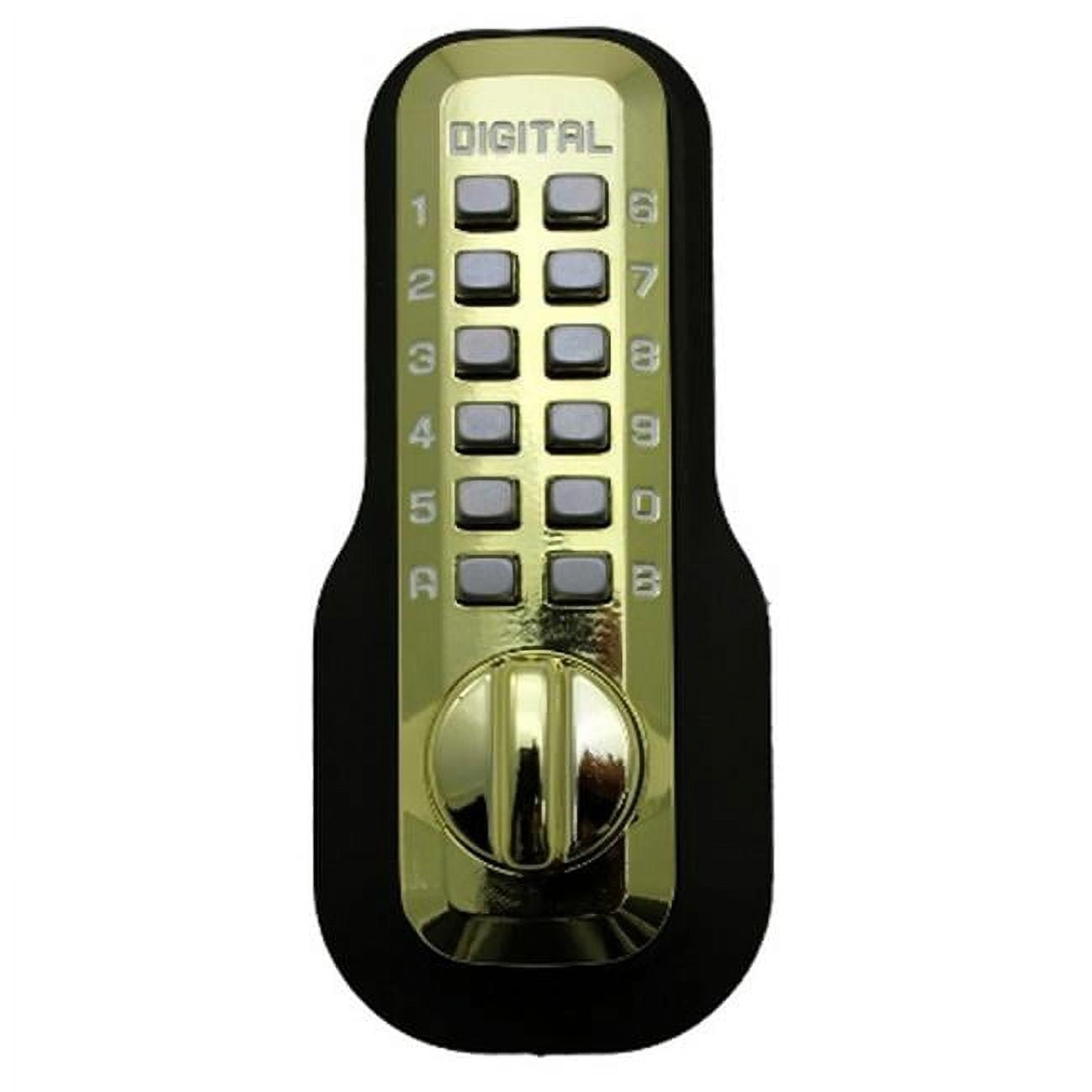 M-220-BB Mechanical Keyless Surface Mount Slide Deadbolt - Bright Brass ...