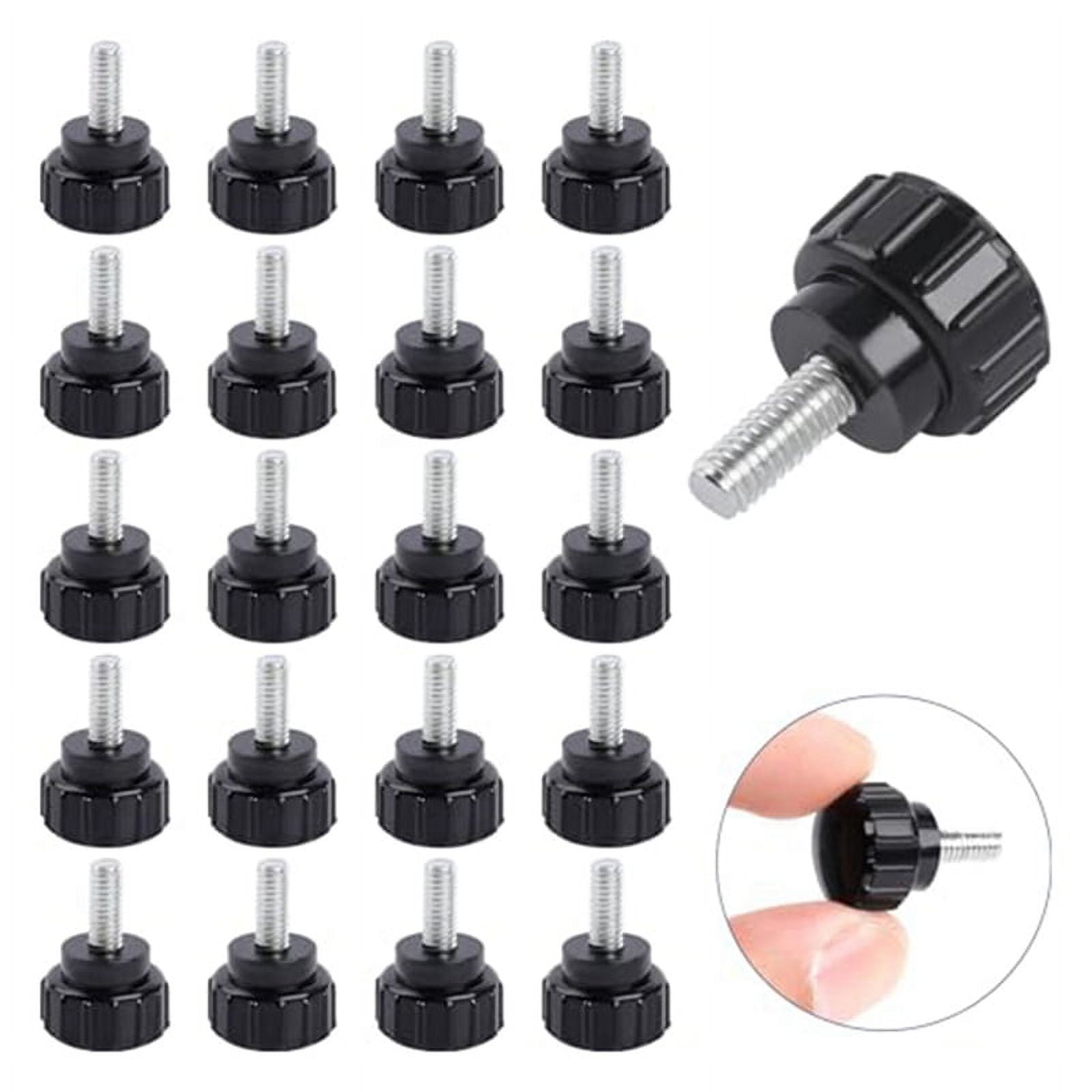 M 4 Threaded Knurled Knob Screw 20 PCS M 4 X 10 mm Thumbscrew Mount Bolts Screw on Knobs Grips ...