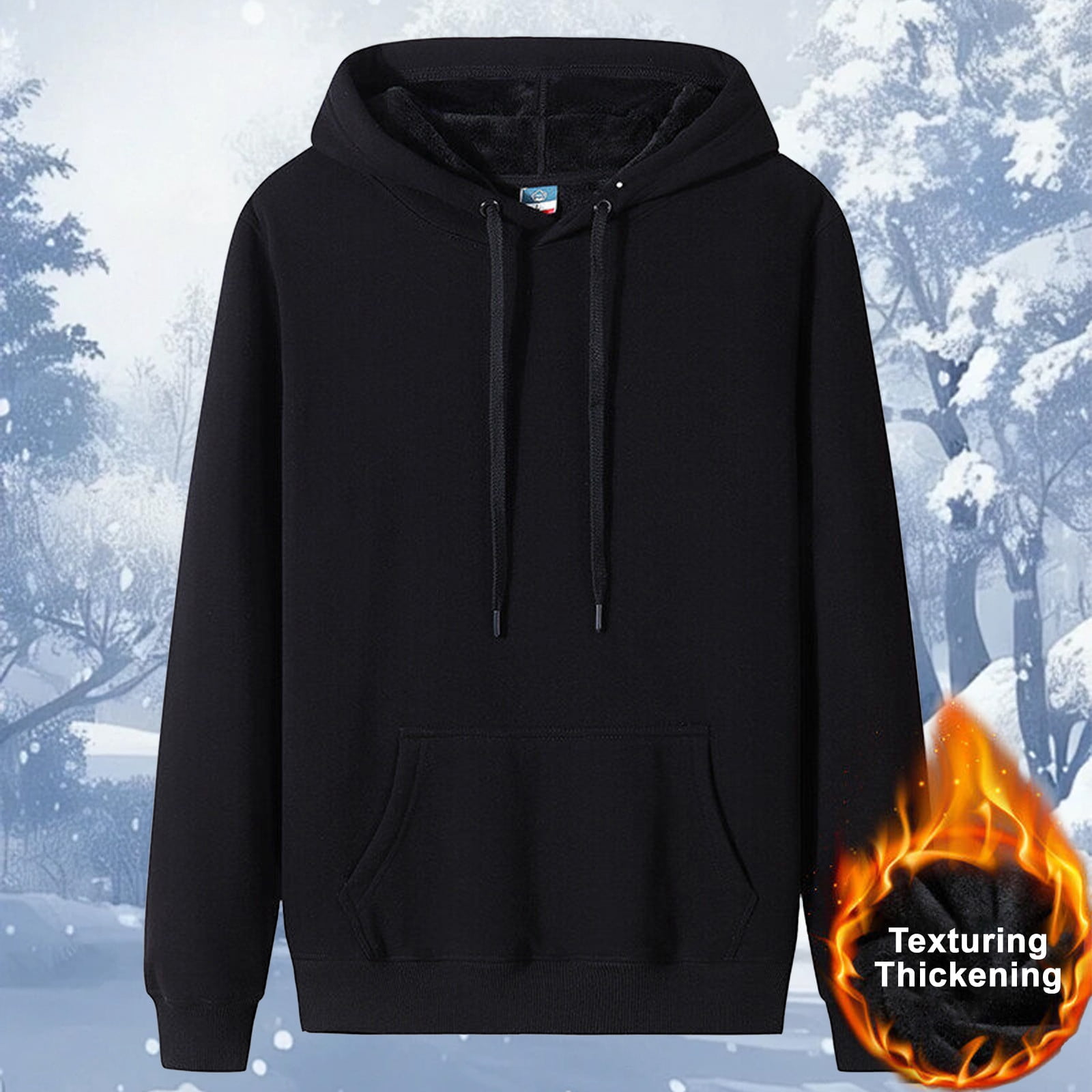 M-5X Mens Big & Tall Hoodies with Front Pockets Pullover Plus Size ...
