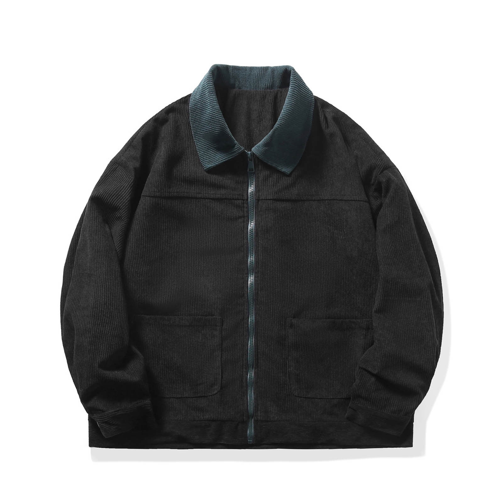 M-5X Plus Size Corduroy-Jackets for Men with Pockets Big & Tall Vintage ...