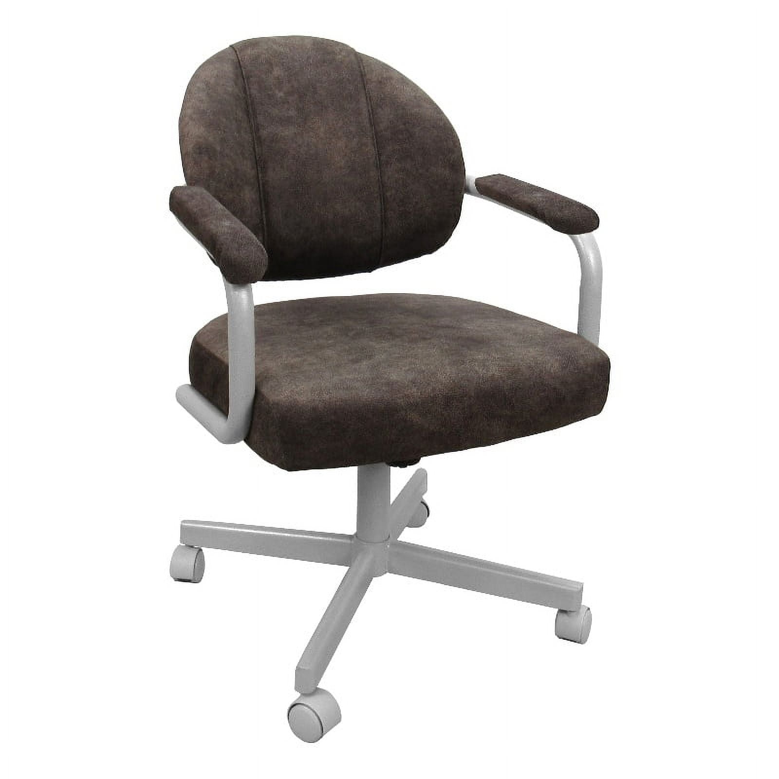 M-70 Swivel Metal Dining Caster Chair - Outlier Ash Brown Fabric ...