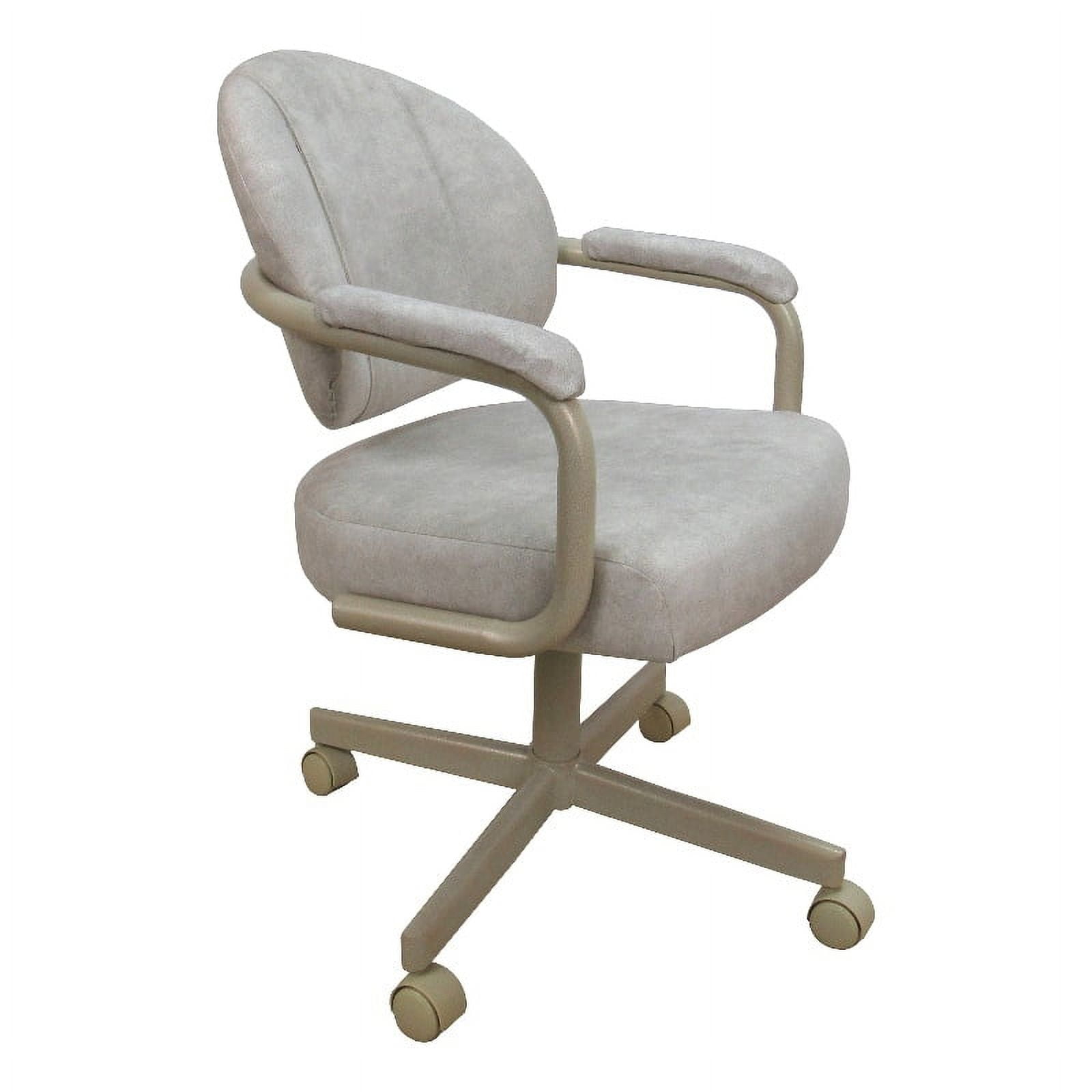M-70 Swivel Metal Dining Caster Chair - Outlier Stucco Beige Fabric ...