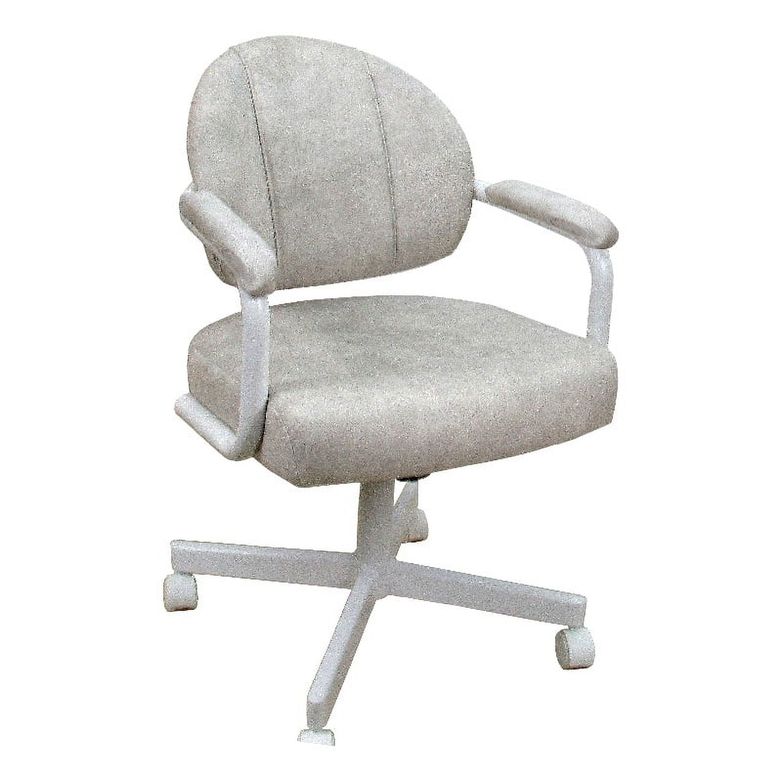 M-70 Swivel Metal Dining Caster Chair - Outlier Stucco Beige Fabric ...