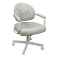 M-70 Swivel Metal Dining Caster Chair - Outlier Stucco Beige Fabric ...
