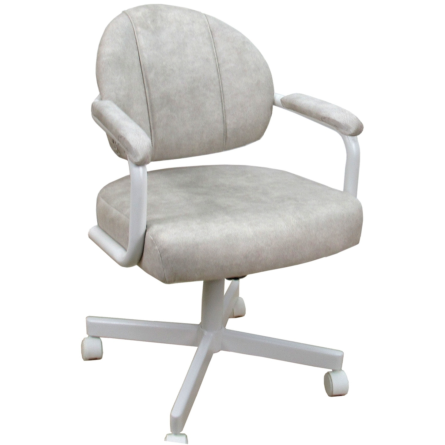 M-70 Swivel Metal Dining Caster Chair - Outlier Stucco Beige Fabric ...
