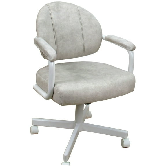 M-70 Swivel Metal Dining Caster Chair - Outlier Stucco Beige Fabric ...