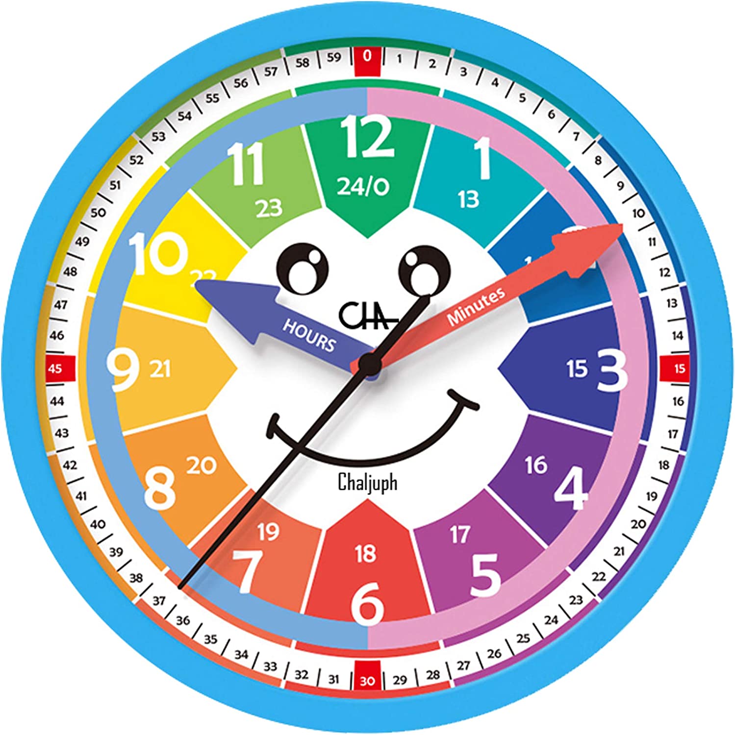 M.A CHALJUPHI Kids Room & Playroom Silent Wall Clock | Visual Learning ...
