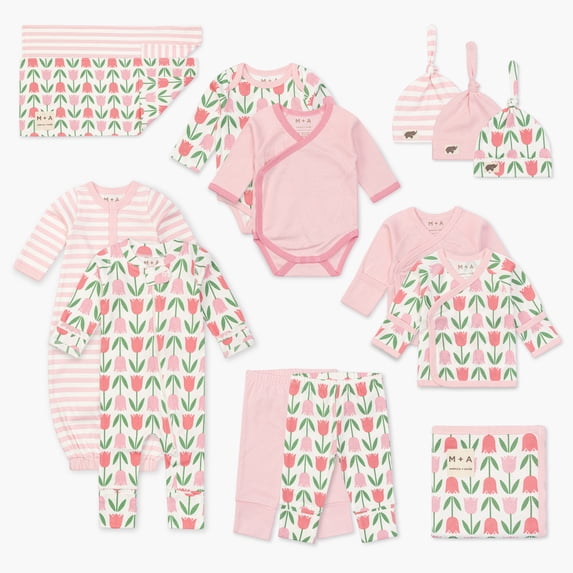 M+A by Monica + Andy Baby Shower Gift Set, 14-piece, Preemie-3 Months ...