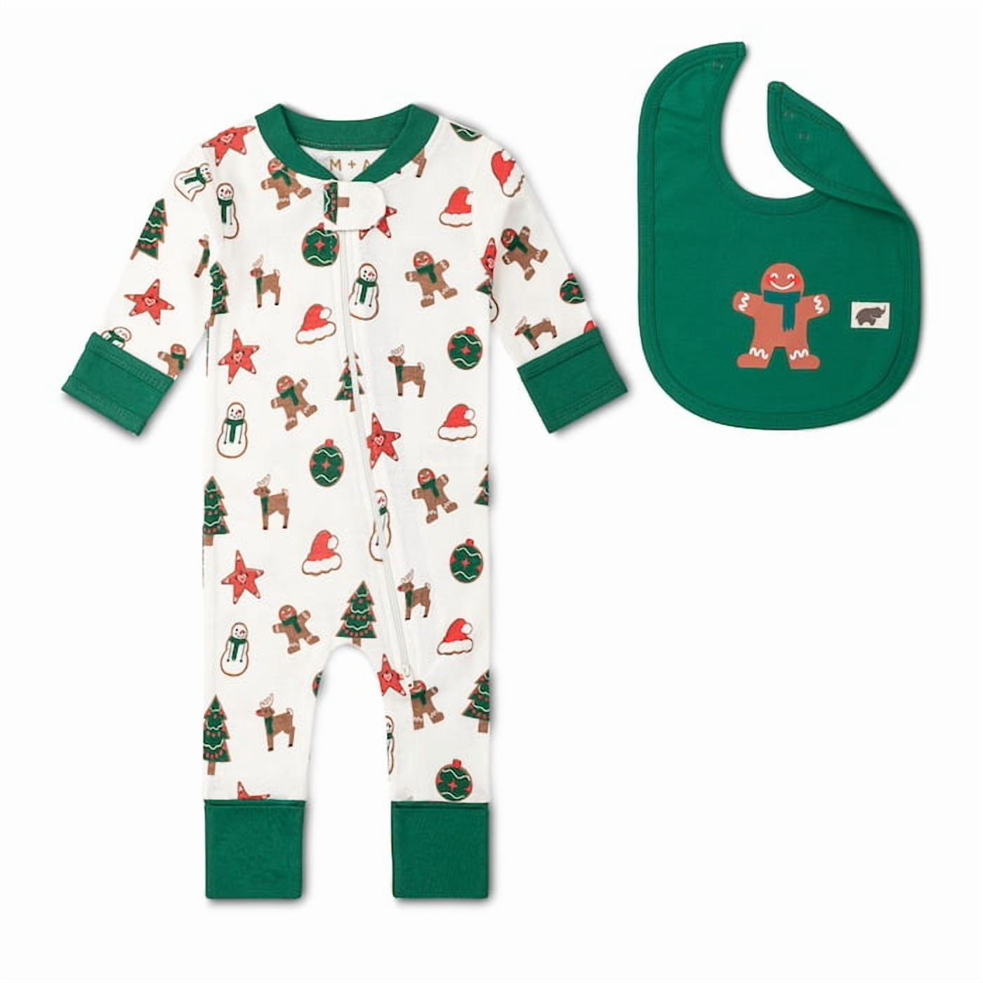 M+A by Monica + Andy Organic Cotton Gender Neutral Long Sleeve Baby One ...