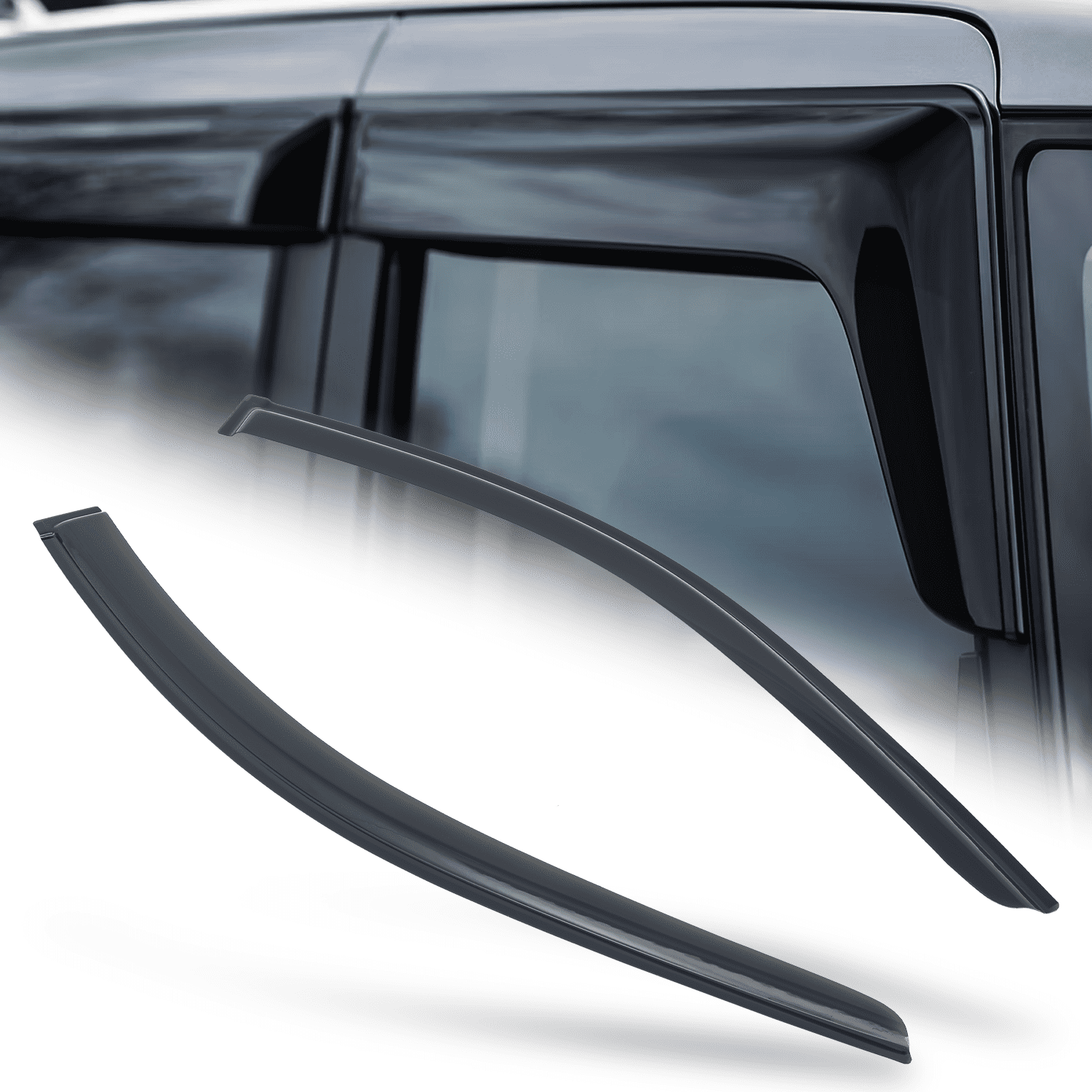 M-AUTO 2 Pieces Smoke Window Visor Shade Vent Wind Deflector Guard for ...