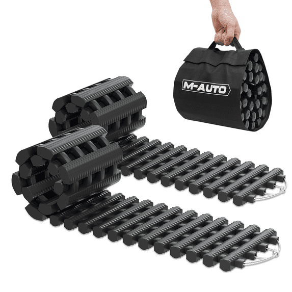 mAuto Tire Traction Mats, Recovery Tracks for Snow, Mud, Sand, Ice ...