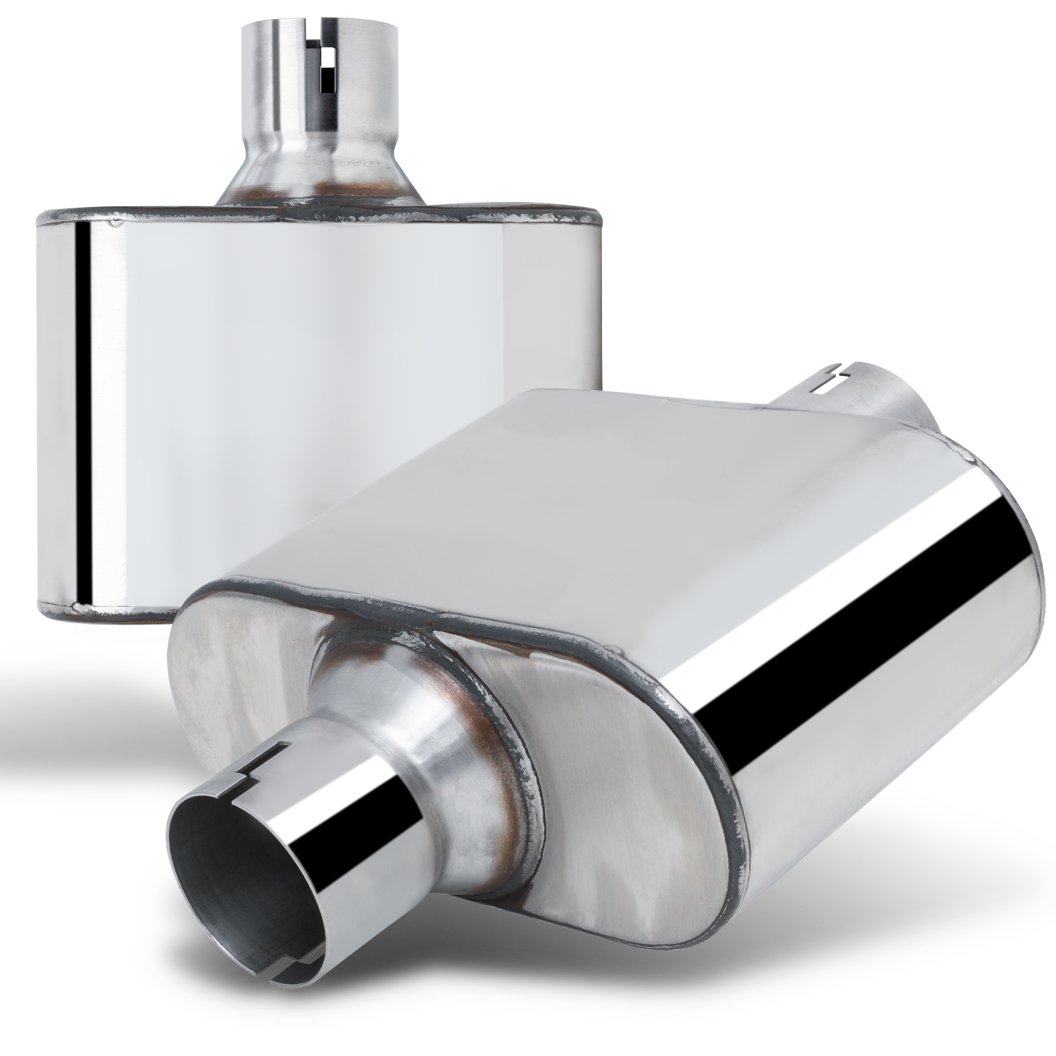 M-AUTO 3 Inch Inlet/Outlet [CHAMBERED EXHAUST MUFFLER] Straight-Through ...