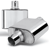 M-AUTO 3 Inch Inlet/Outlet [CHAMBERED EXHAUST MUFFLER] Straight-Through ...