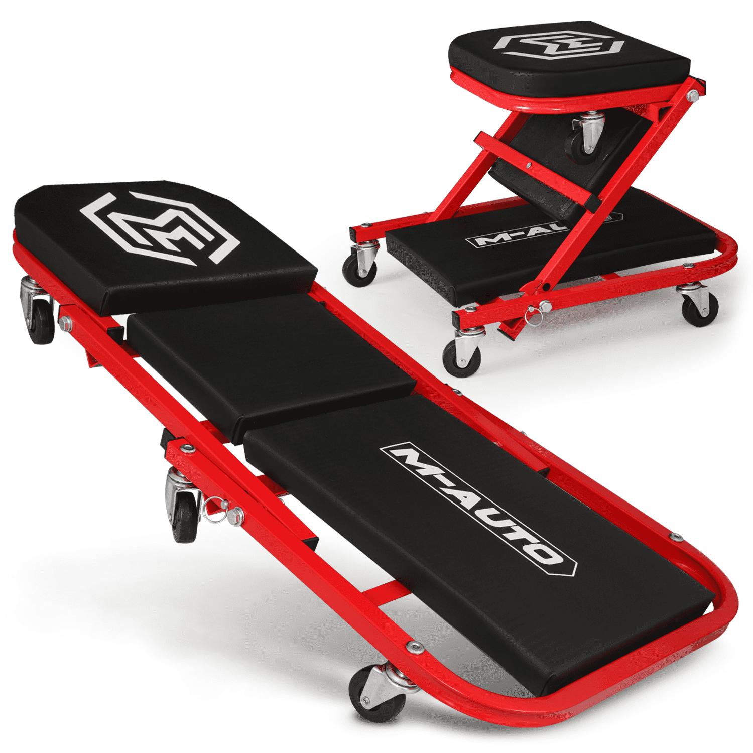 M-AUTO 2in1 Foldable Rolling Automotive Car Creeper Seat, Heavy-duty ...