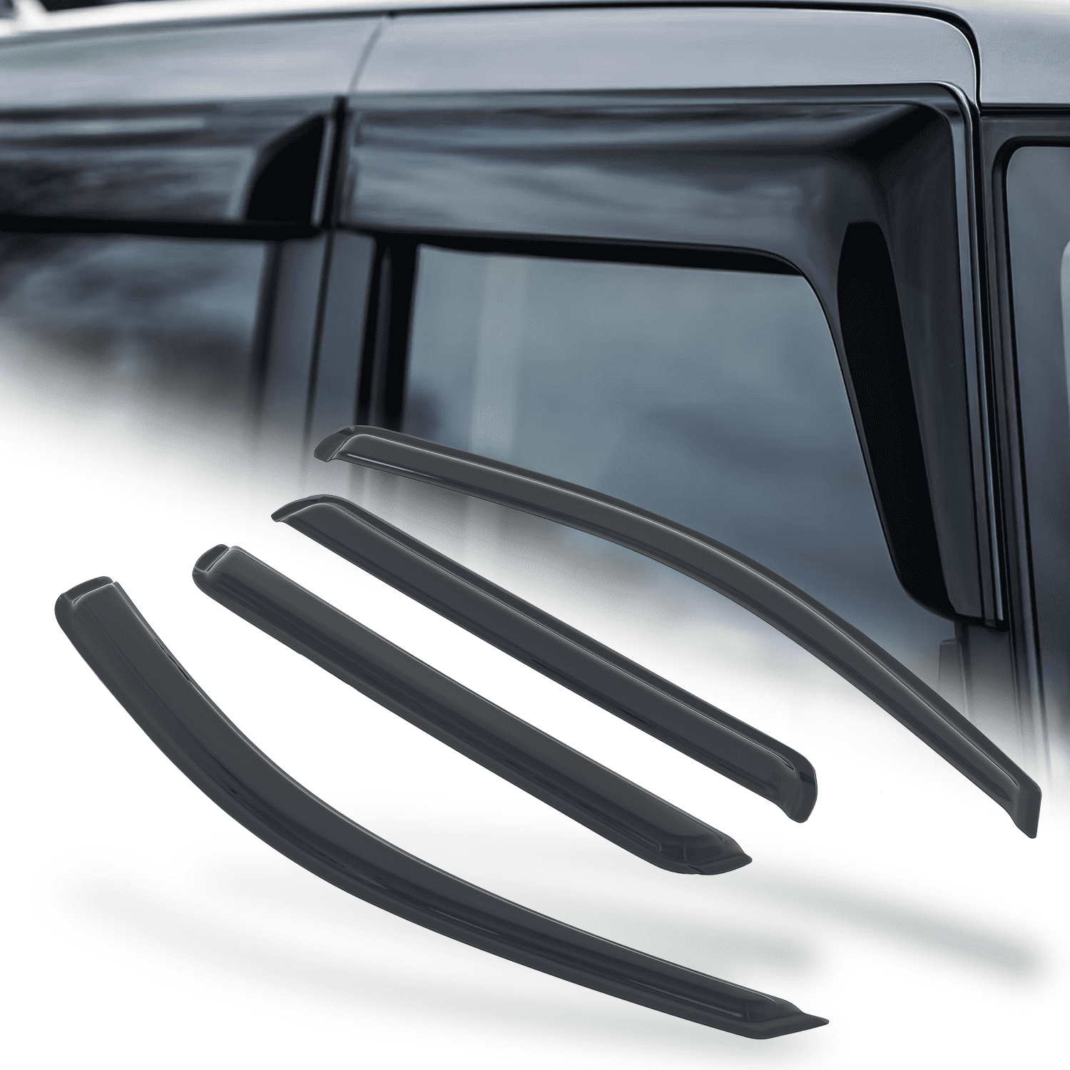 M-AUTO 4 Pieces Deflector Guard Window Visor Shade Wind Rain Sun for ...