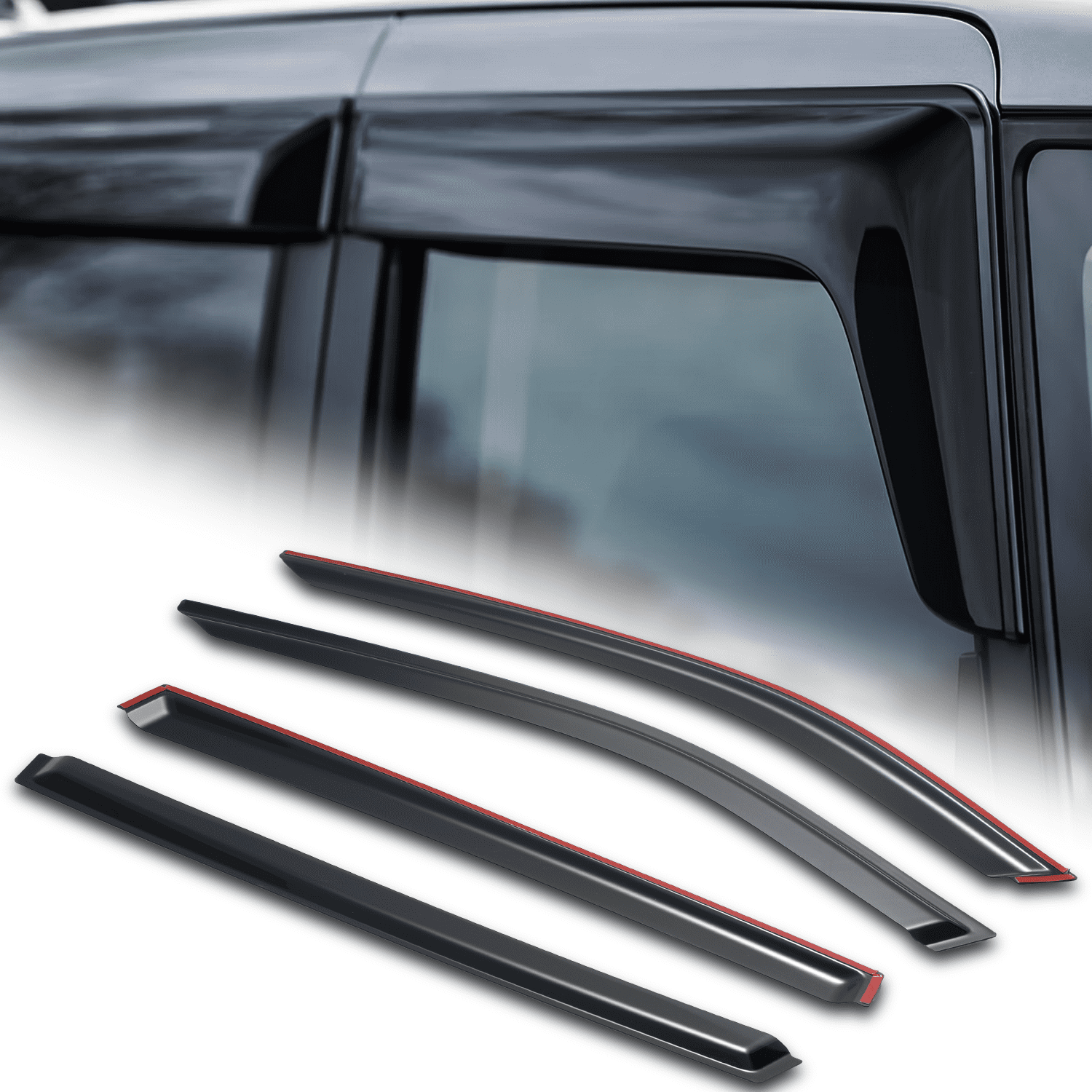 M-AUTO 4 Pieces Window Visor Deflector Rain Guard Smoke Tinted for 2020 ...