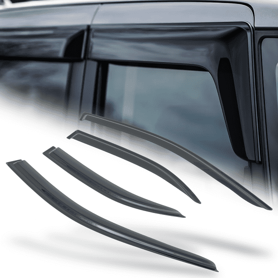 M-AUTO 4 Pieces Window Visor Shade Smoke Vent Wind Rain Tape-On ...