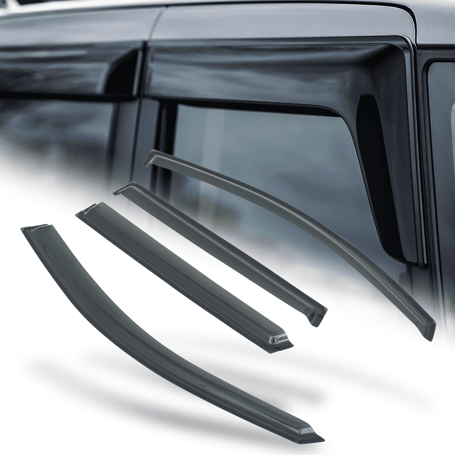 M-AUTO 4 Pieces Window Visor Shade Vent Wind Rain Deflector Guard for ...