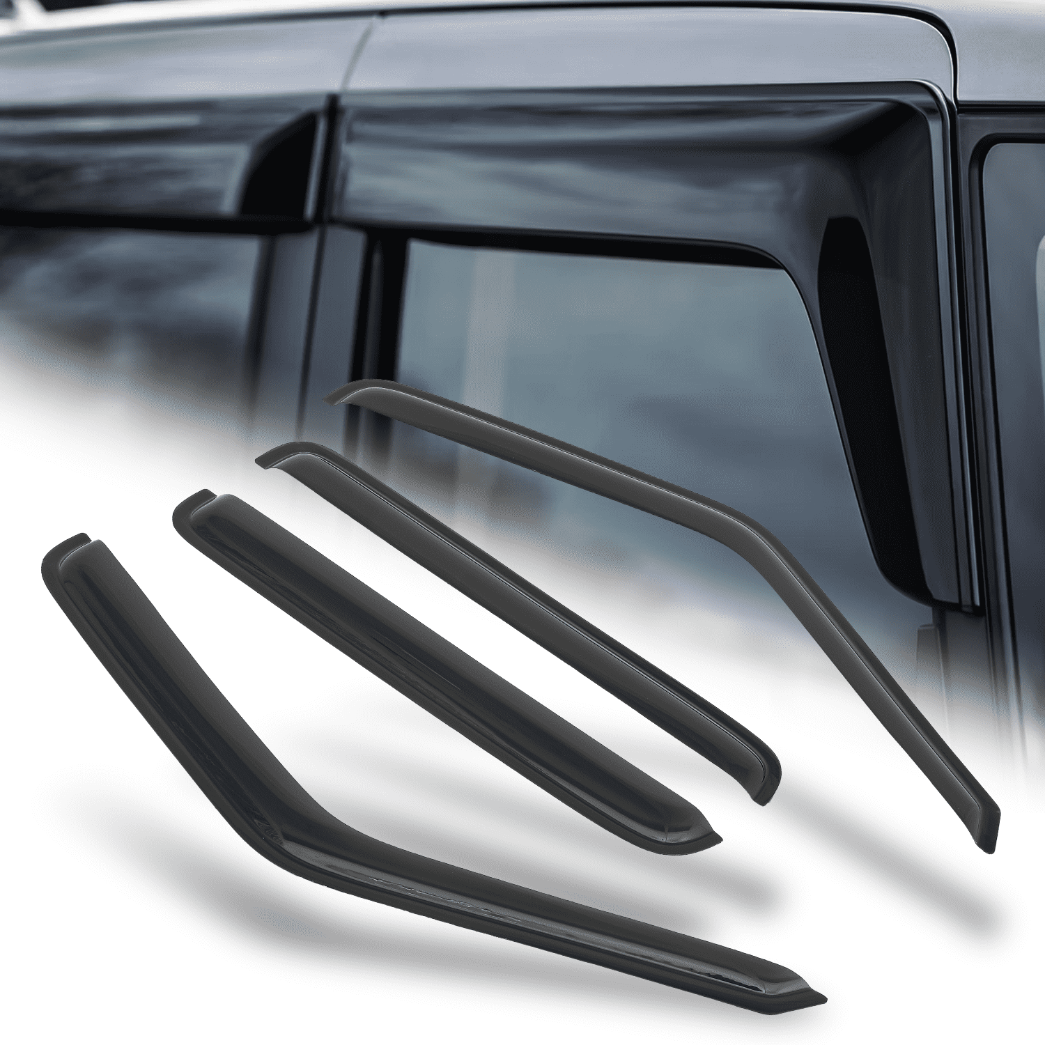 M-AUTO 4Pcs Window Visor Shade Vent Wind Rain Deflector Guard for 2001 ...