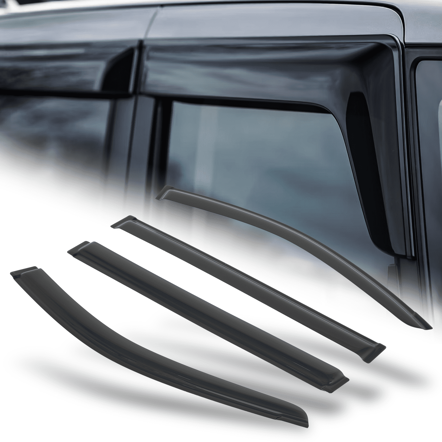 M-AUTO 4Pcs Window Visor Shade Vent Wind Rain Deflector Guard for 2008 ...