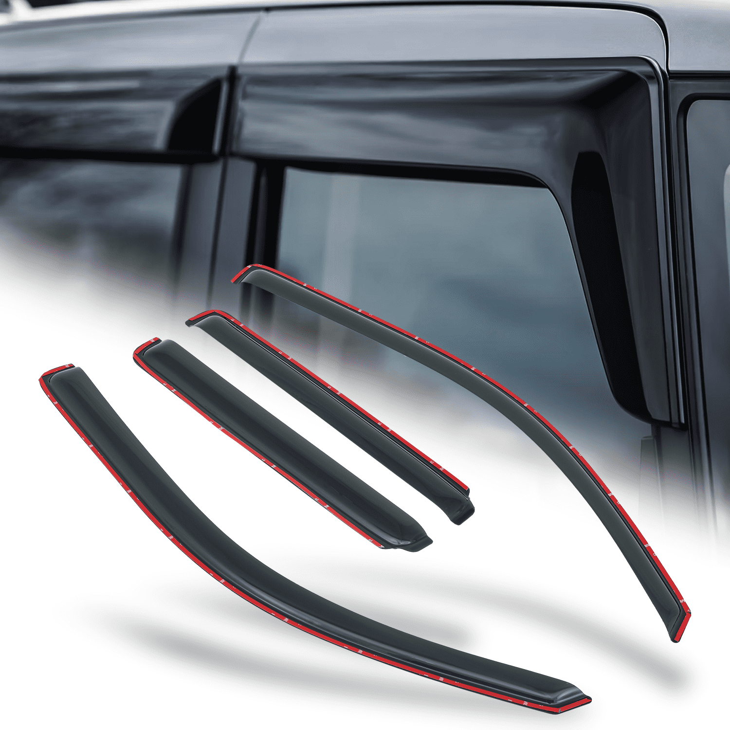 M-AUTO 4Pcs Window Visor Vent Sun Rain Deflector Guard for 02-06 Chevy ...