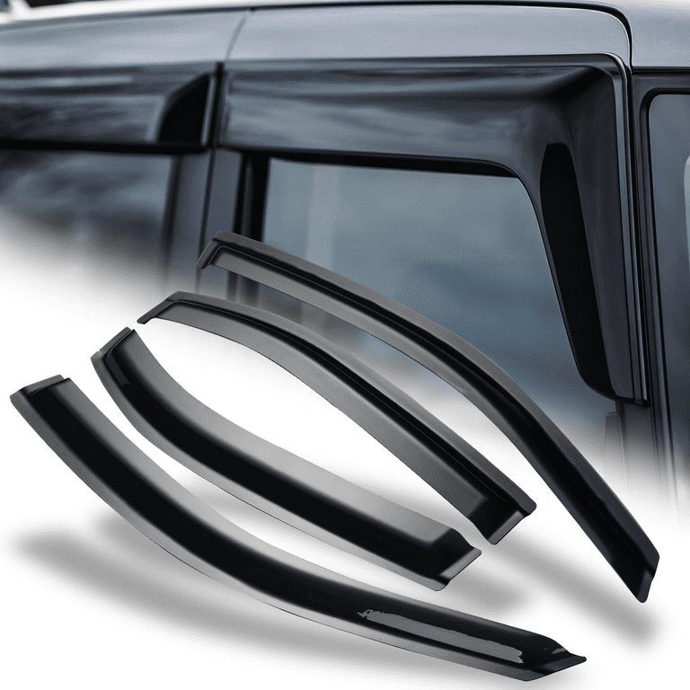 M AUTO Set of 4 Outside Mount Window Visor Deflector Rain Guards Smoke Tinted for 06 12 Ford Fusion 07 13 Lincoln Mkz