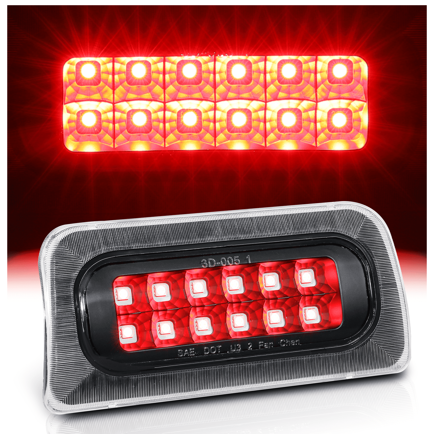 M-AUTO Third 3RD Brake Light, Car LED Brake Light For 1994-2003 ...