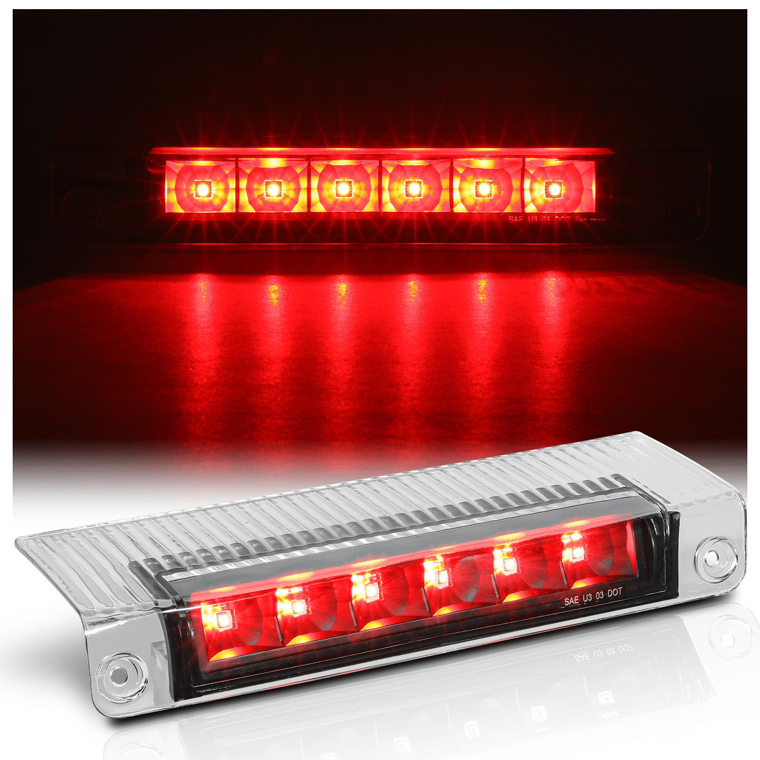 M-AUTO Third 3RD Brake Light, Car LED Brake Light for 2003-2017 Chevy ...