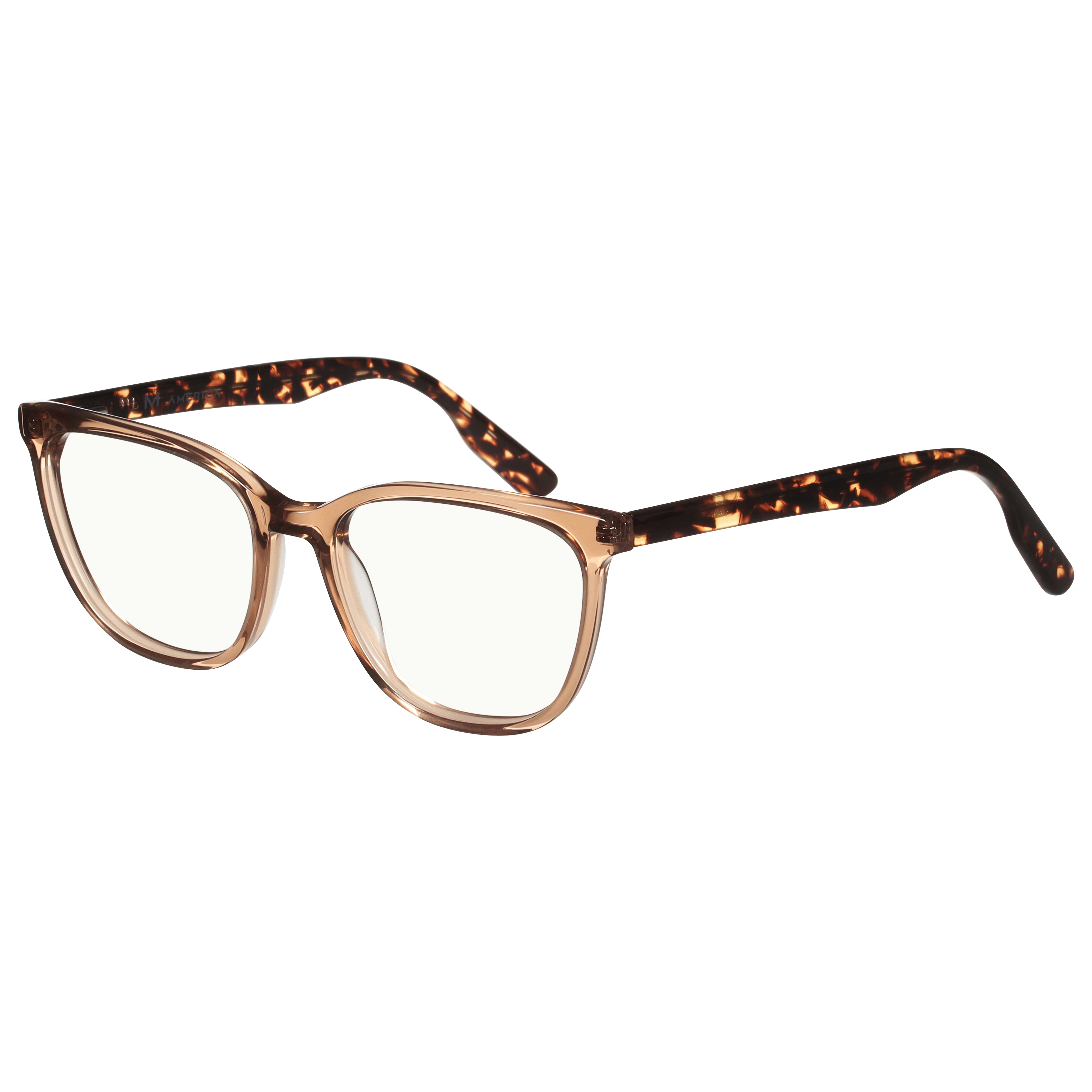 M America Women's Rx'able Square Plastic Eyeglasses, 53-17.5-145, Cornelia, Brown, 1 Pair ...