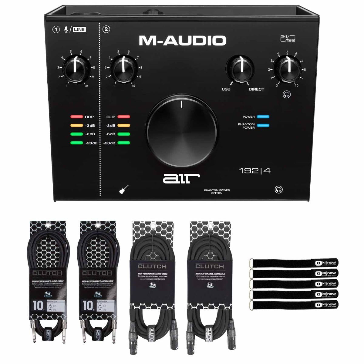 M-Audio AIR 192 | 4 2-In/2-Out 24/192 USB Audio Interface with Cables ...