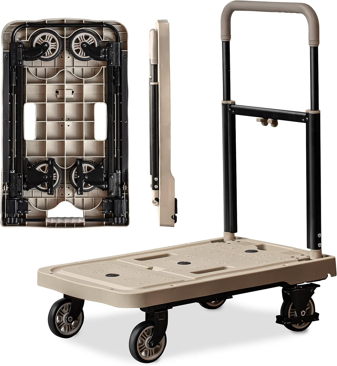 M BUDER Hand Truck Dolly, Moving Cart with Wheels Foldable, Utility ...