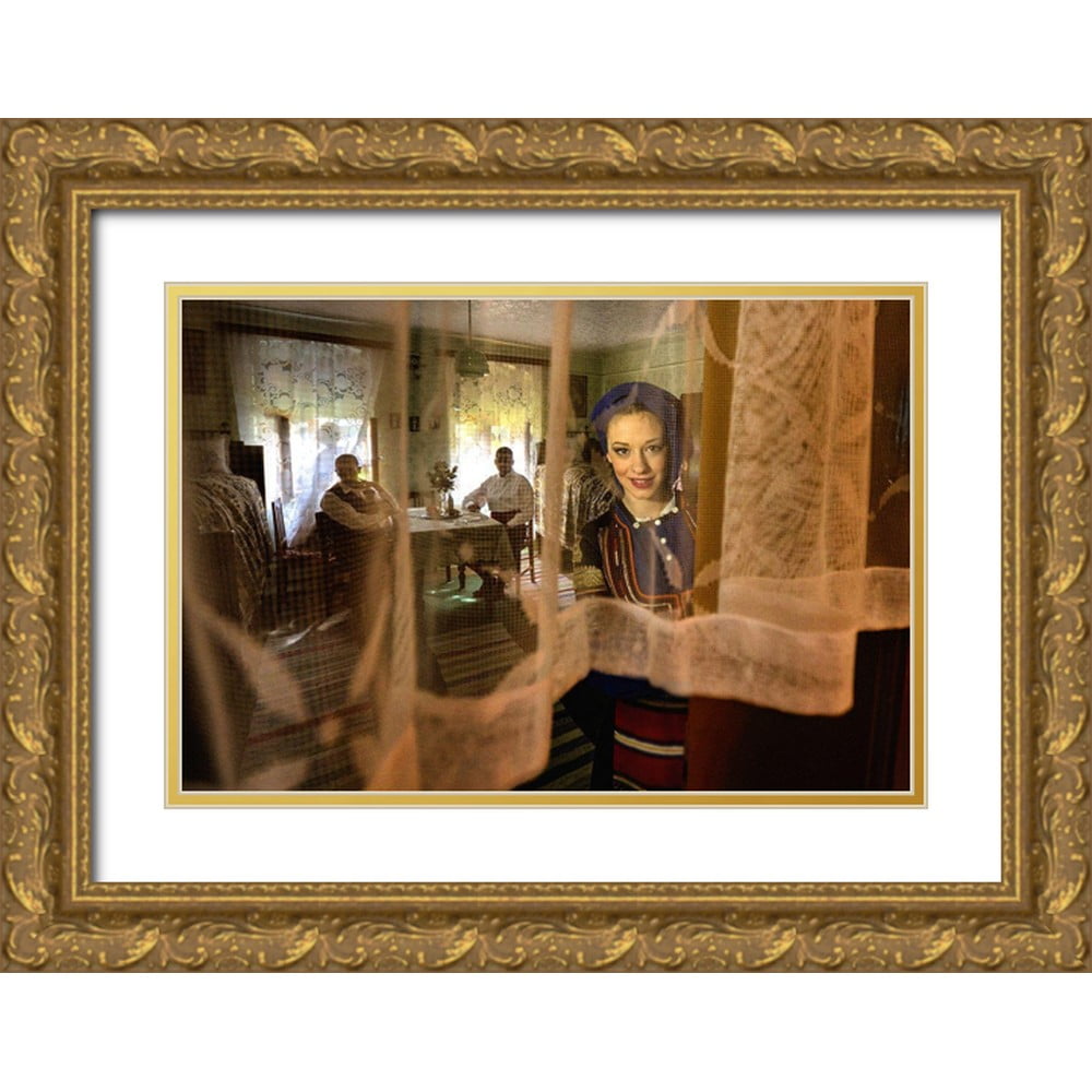 M. Babovic, Dragan 14x11 Gold Ornate Wood Framed with Double Matting ...