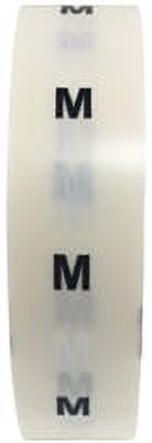 M Black & White Clear Clothing Size Strip Stickers | 0.75" x 6" Inches ...