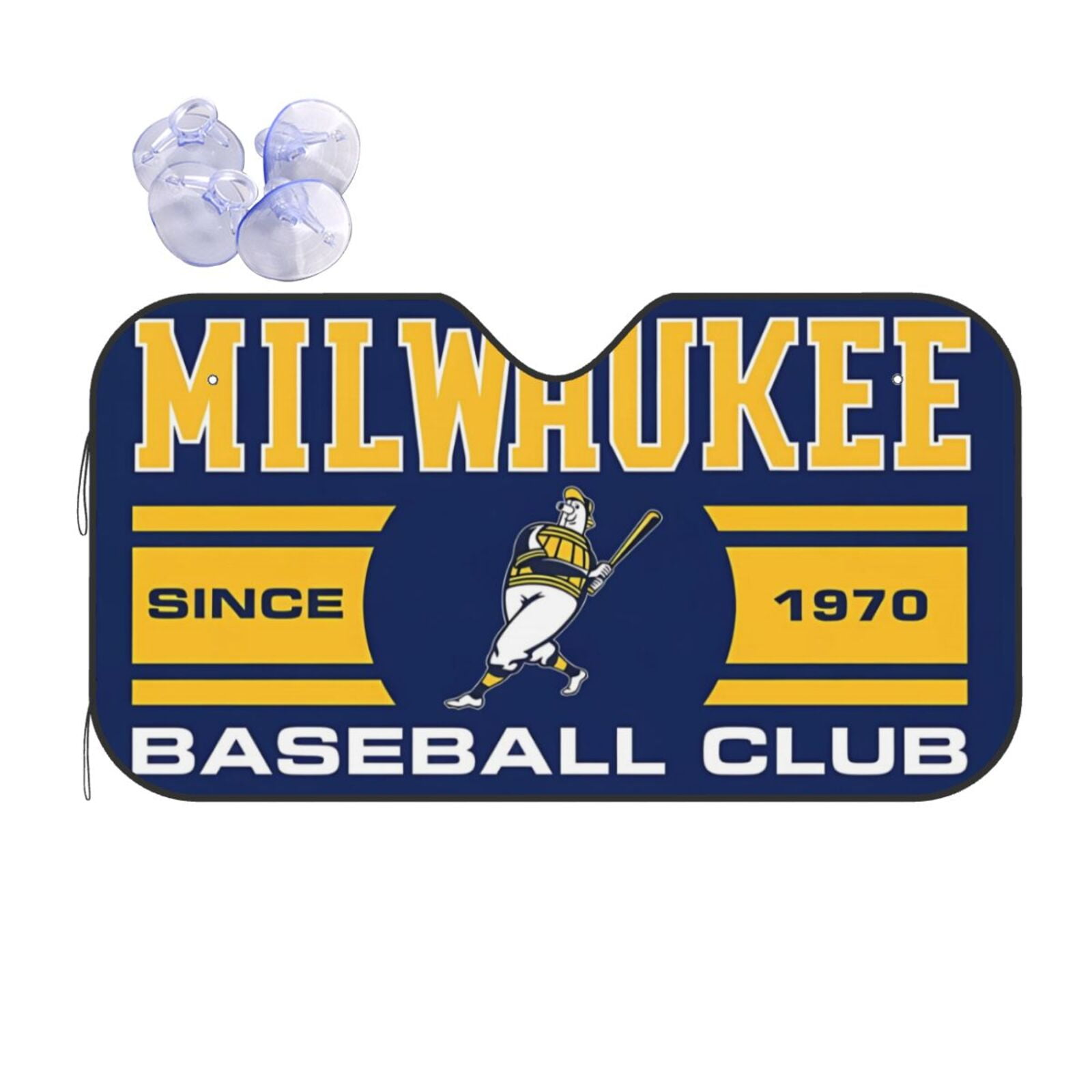 M_Brewers 2025 Hard Car Windshield Sunshade - Premium Bubble Aluminum ...