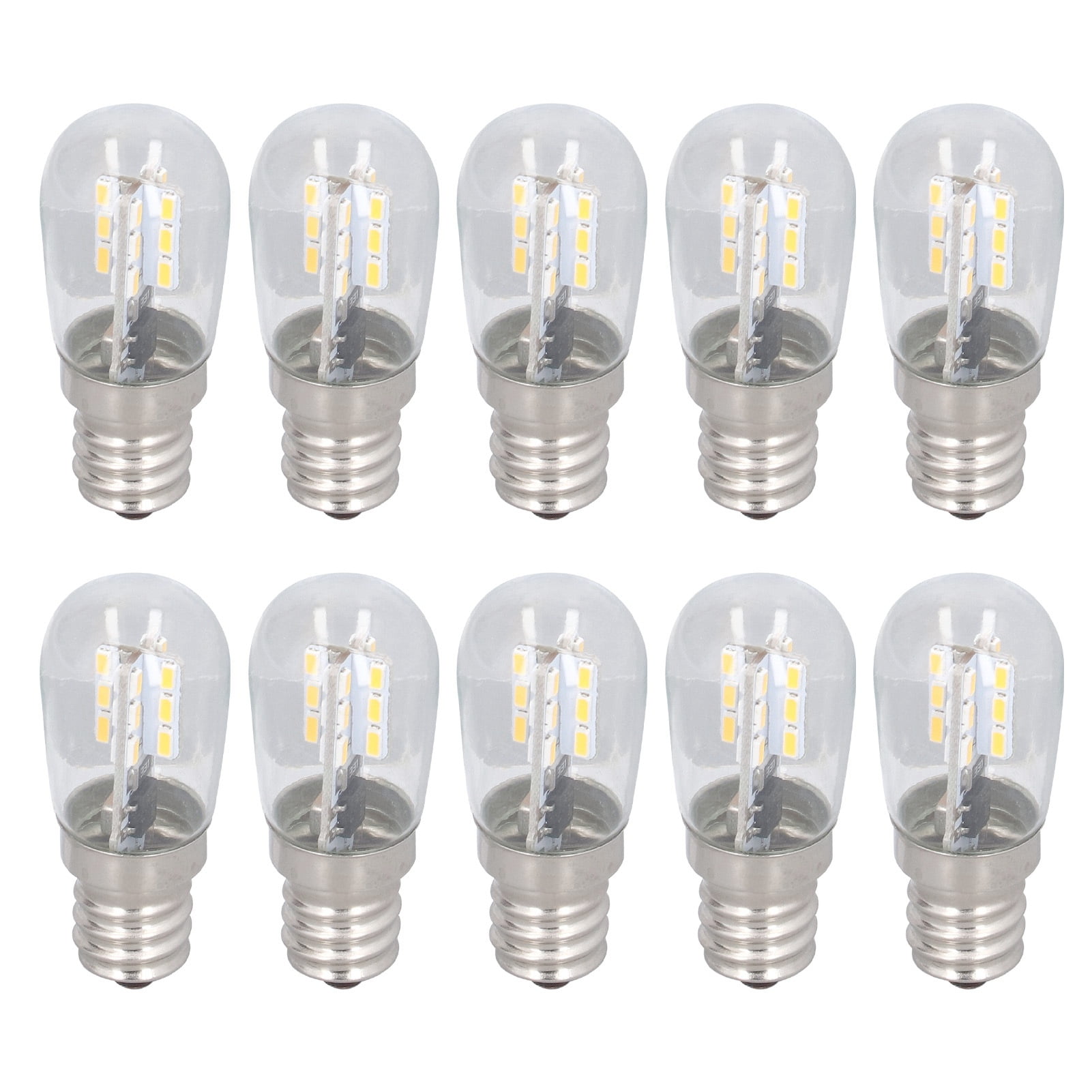 M Buder 10-Pack E12 LED Light Bulbs, 1.5W Warm White Ceiling Lamp Bulbs ...