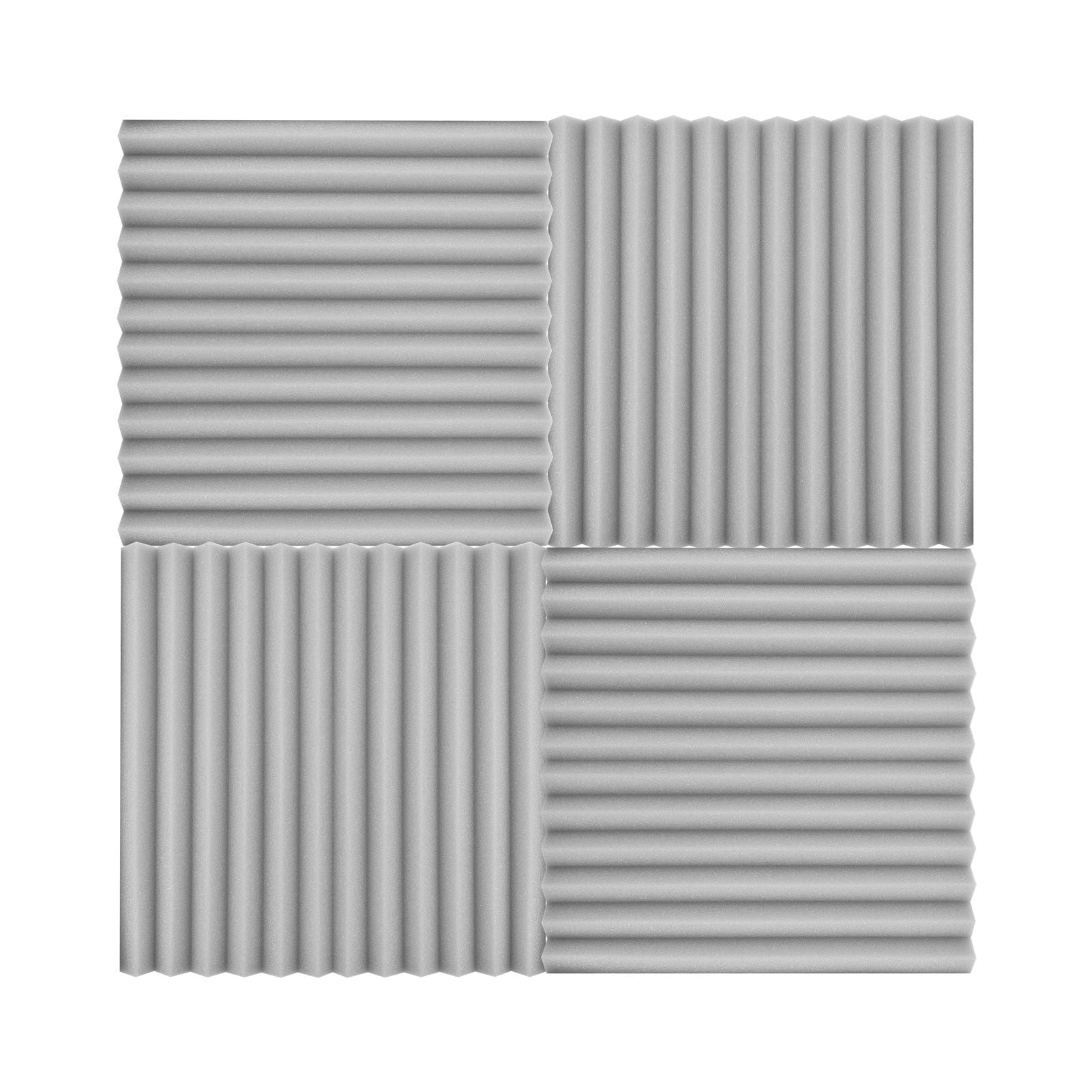 M Buder 24-Pack Light Gray Acoustic Foam Panels 12"x12"x1" (30x30x2.5cm ...