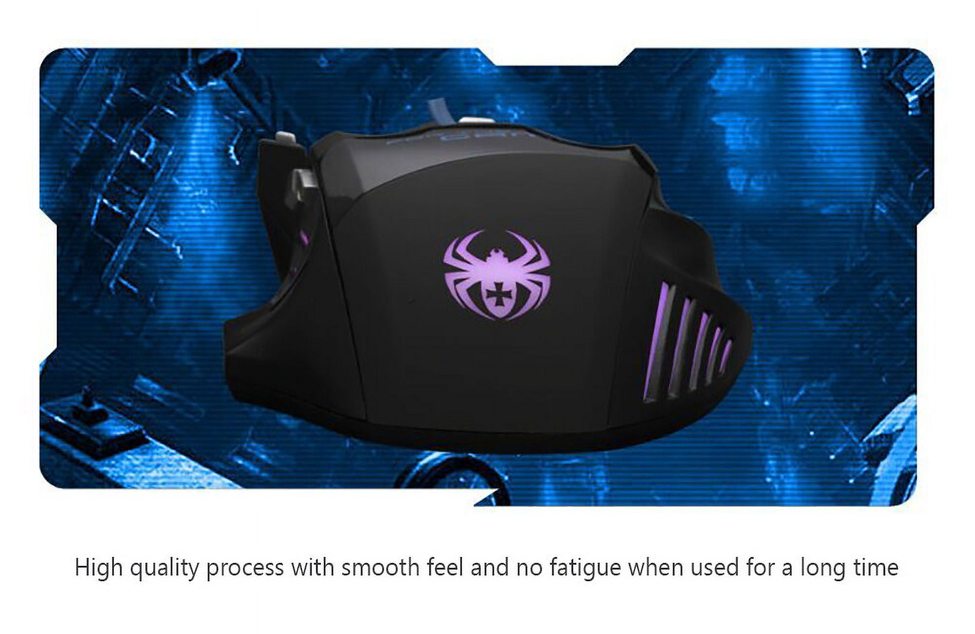 M Buder Gaming Mouse, 7200 DPI Multi-Color LED Backlight Optical USB ...