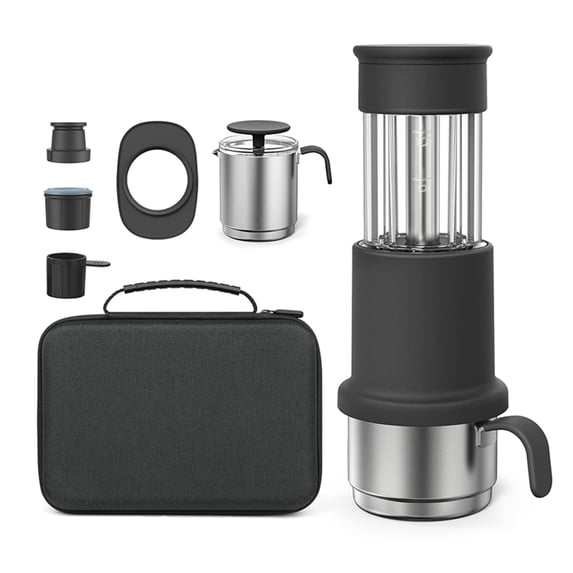 M Buder Portable Travel Coffee Maker Set 2 in 1 Compatible NES Capsule ...