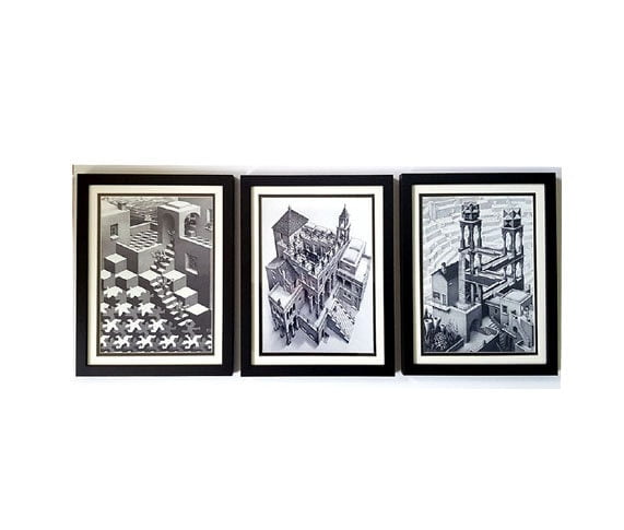 M.C. Escher Art Framed Set - Walmart.com
