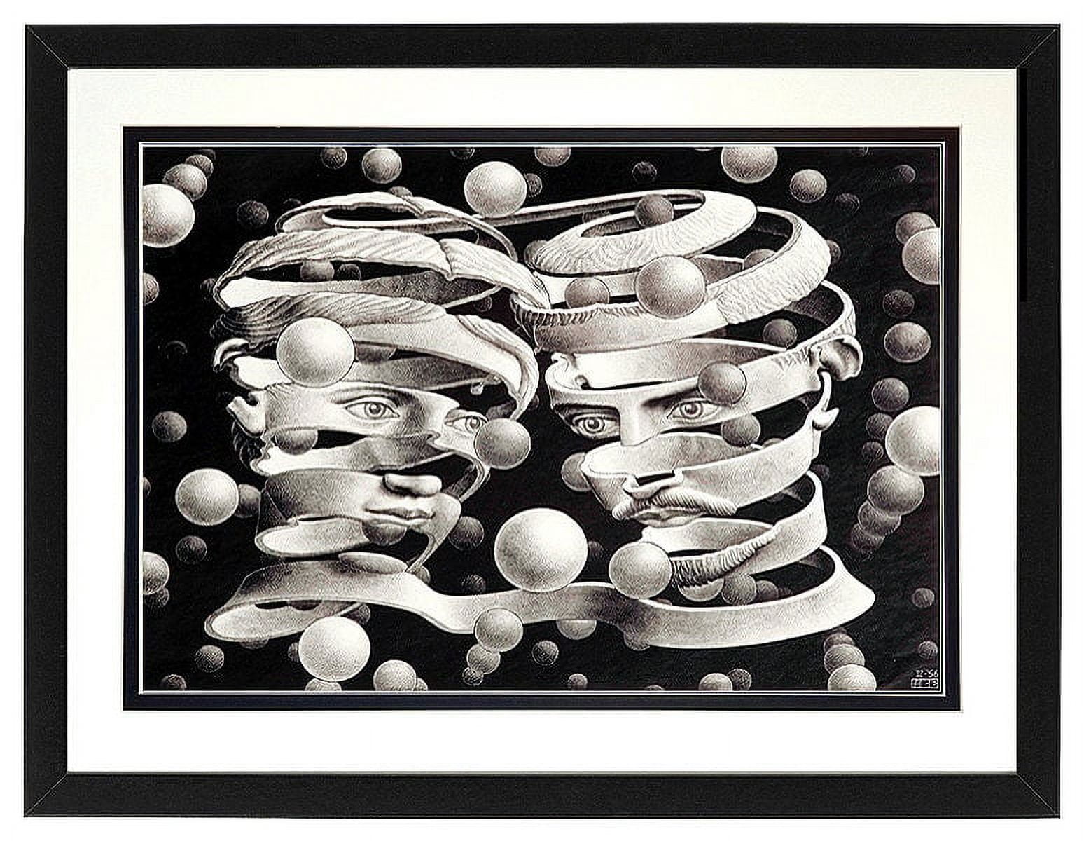 M.C. Escher Art Print Bond of Union Custom Framed Many Sizes - Walmart.com