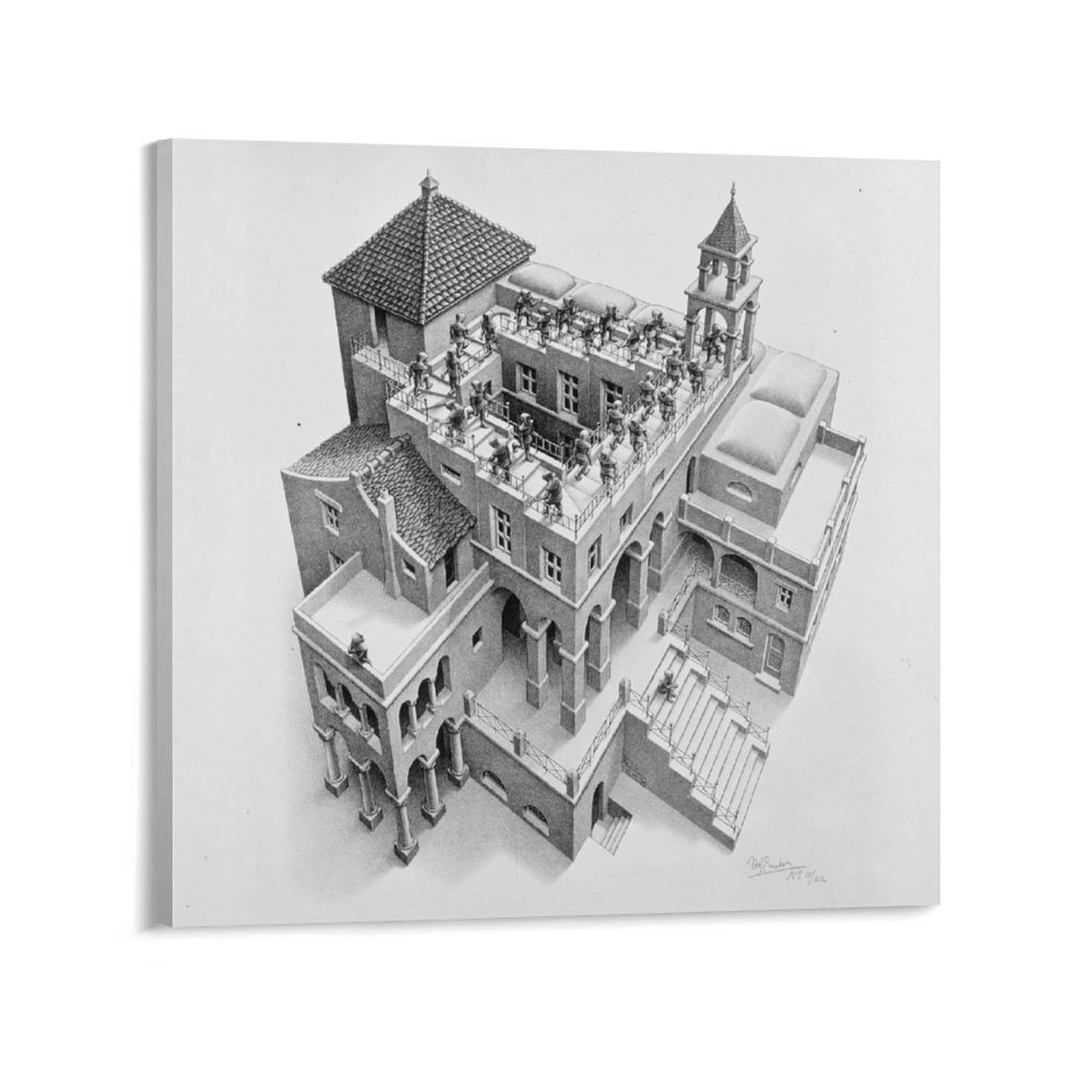 M.C. Escher Ascending And Descending Wall Art Poster Wall Art Poster ...