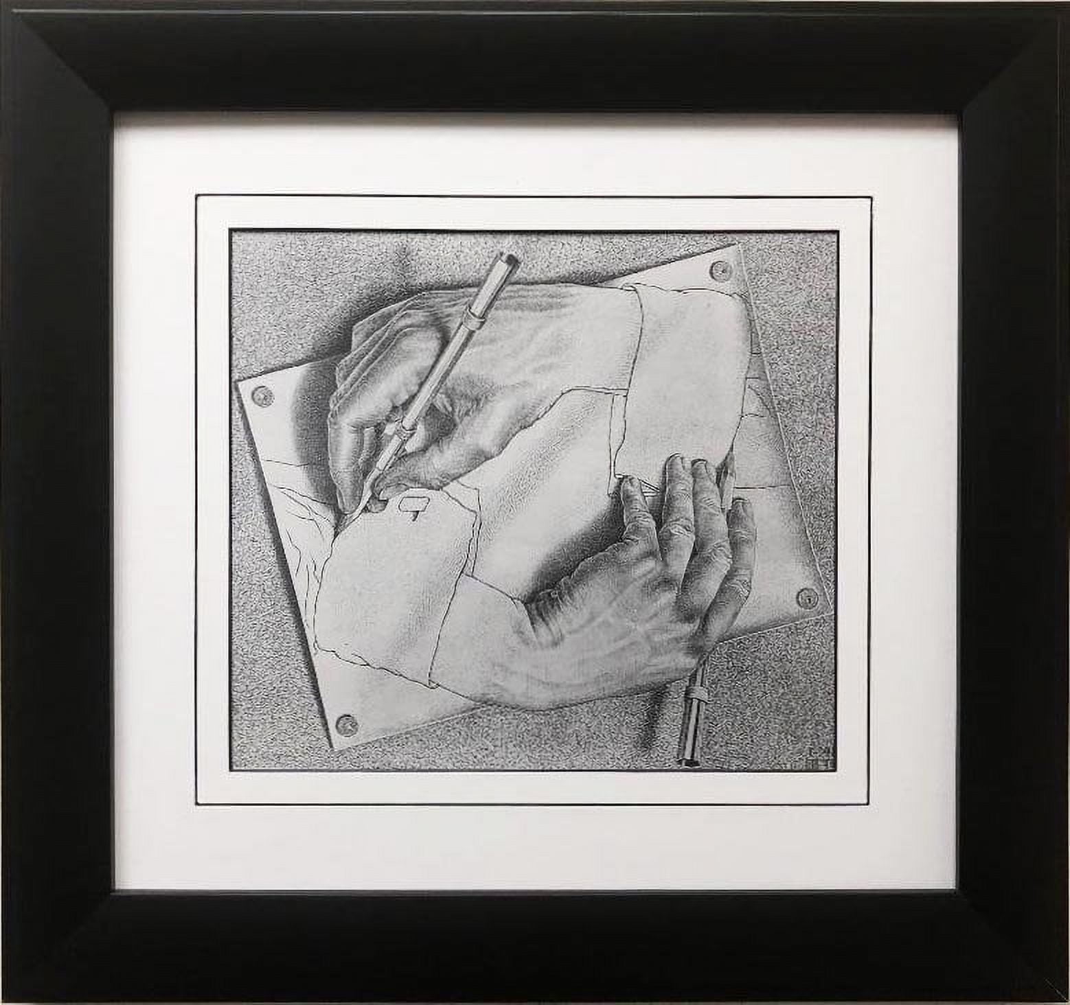 M.C.Escher "Drawing Hands" CUSTOM FRAMED Art Generic - Walmart.com