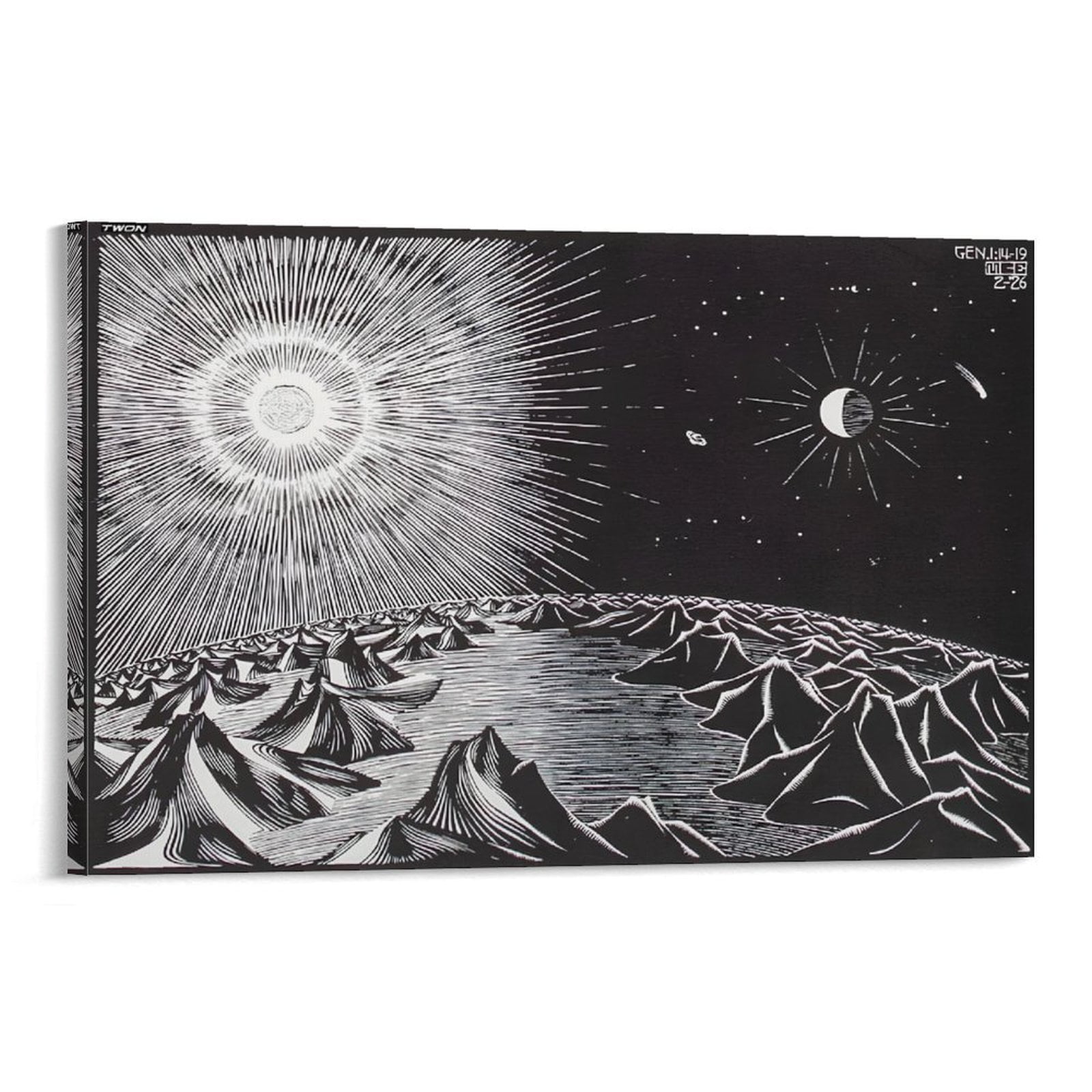 M.C. Escher Fourth Day of The Creation Wall Art Poster Posters Art ...