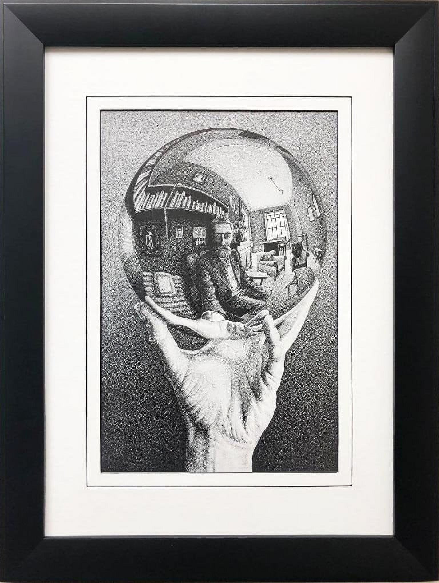 M.C.Escher "Hand With Reflecting Sphere" CUSTOM FRAMED Art Generic ...