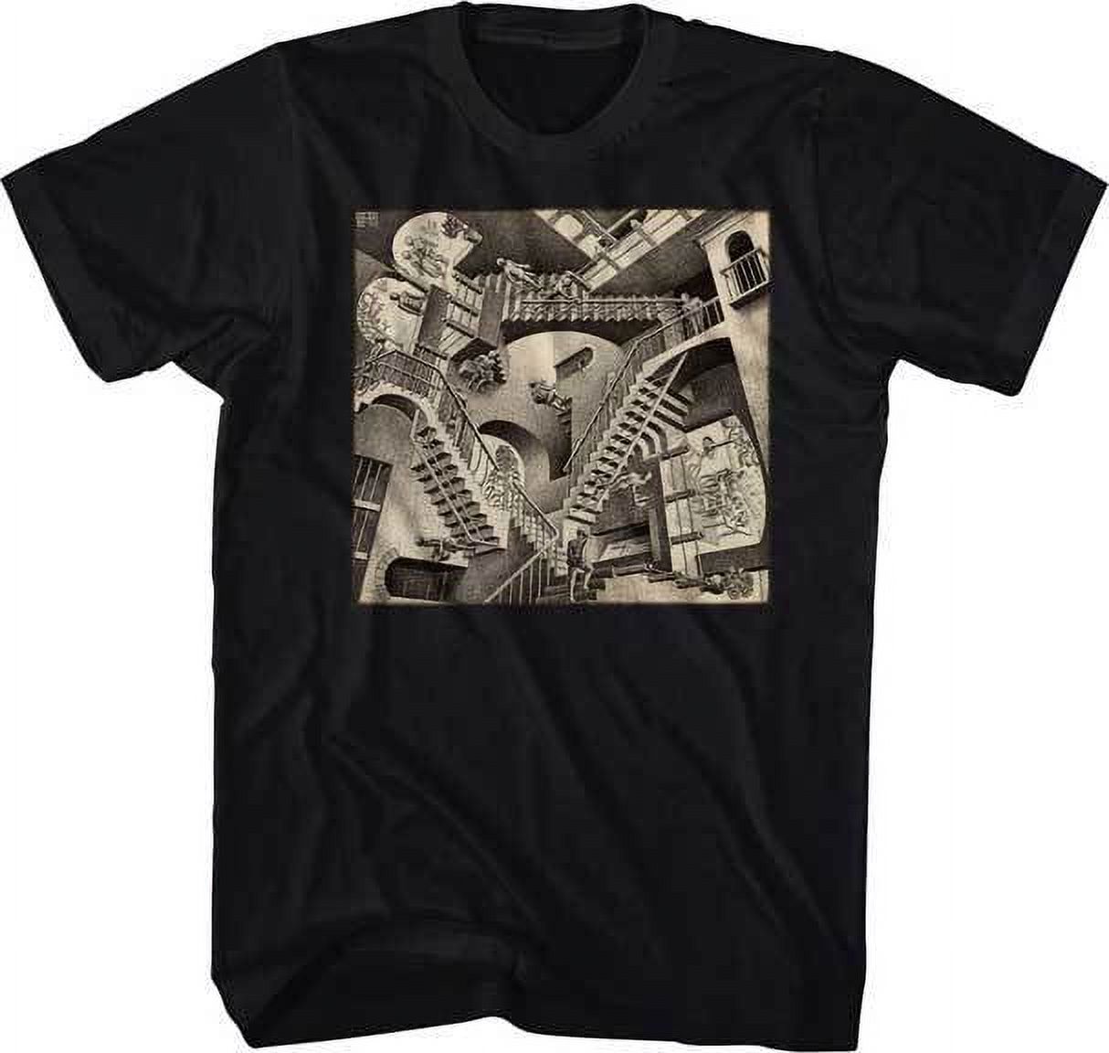 M.C. Escher Relativity Staircase Drawing Print Artwork Artist T Shirt ...