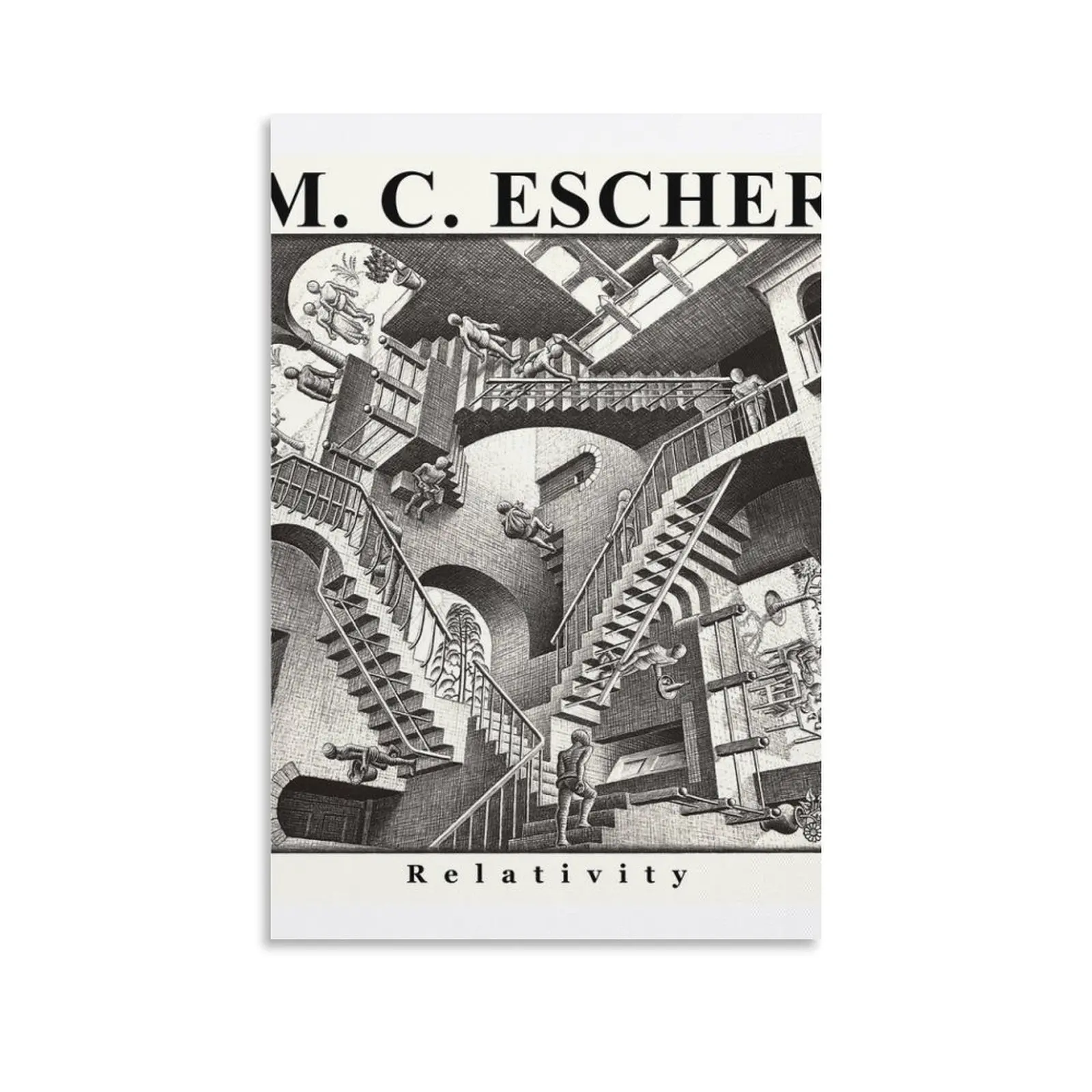 M.C. Escher - Relativity - Staircases. Relativity by Maurits Cornelis Escher Canvas Painting ...