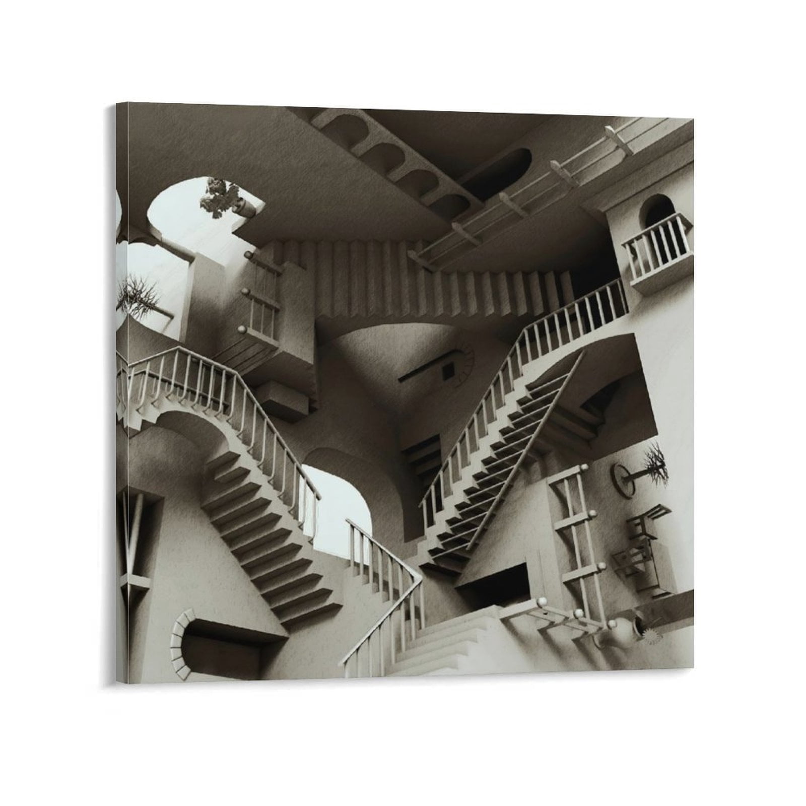 M.C. Escher Space Architecture Wall Art Poster Poster Cool Artworks ...