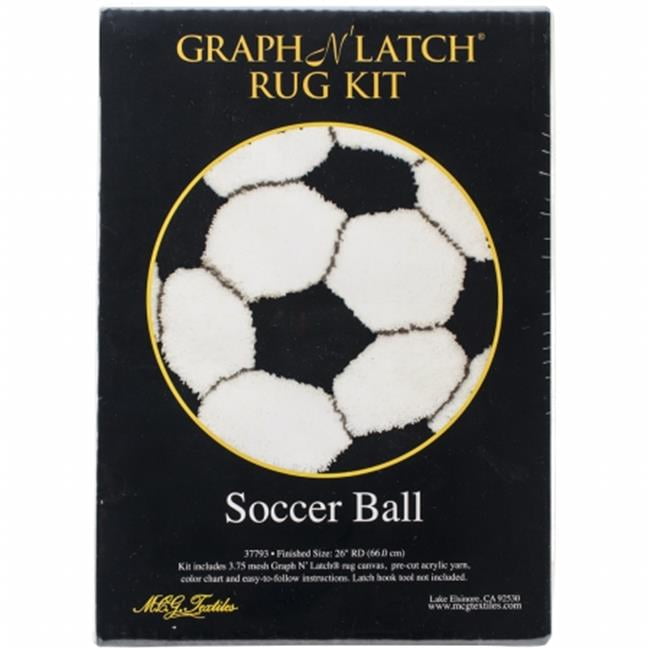 Latch Hook Kit 26" Round-Soccer Ball, Pk 1, M C G Textiles - Walmart.com